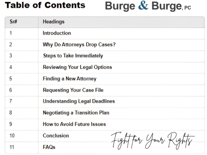What to Do If Your Attorney Drops Your Case | Burge Law